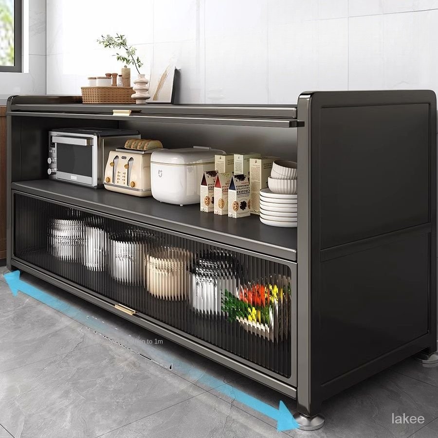Kitchen Shelf Floor Multi-Layer Storage Cabinet Multi-Functional ...