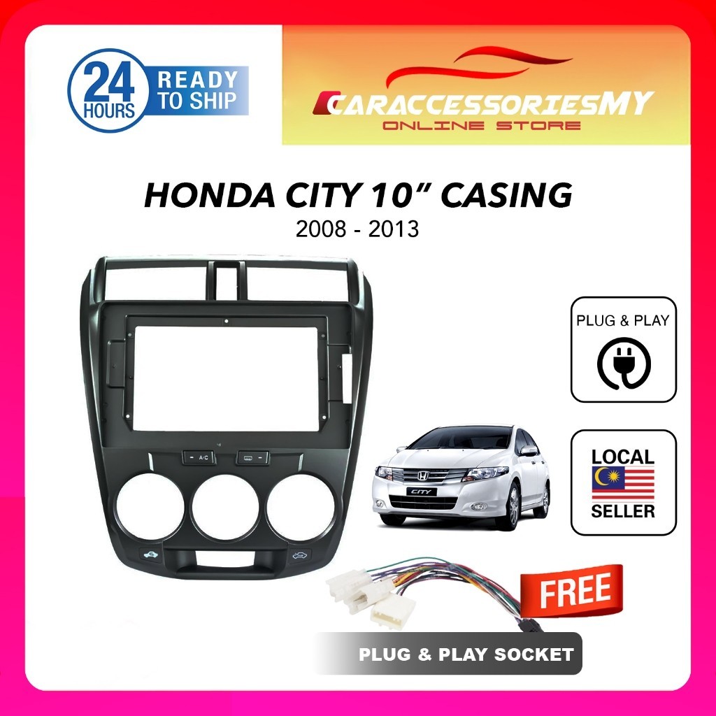 Honda city 2008 to 2013 android player casing with socket 10 inch ...