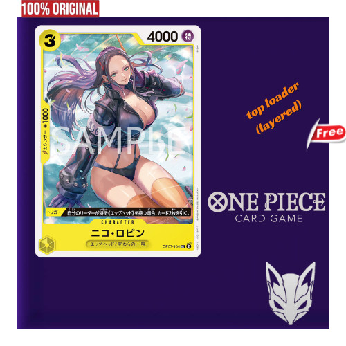 ORIGINAL 4x cards playset deck Nico Robin Character OP07-104 UC optcg one piece card | Shopee ...