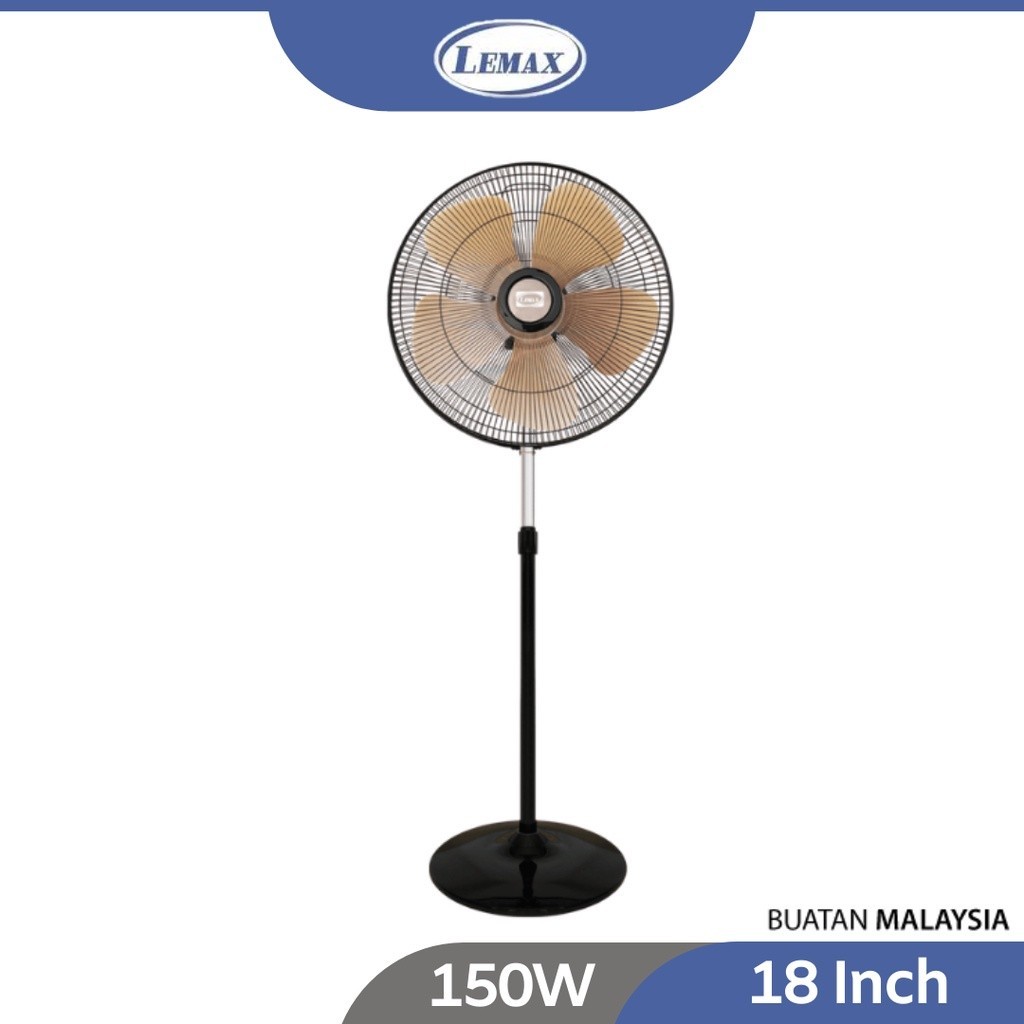 LEMAX 18" Inch Stand Fan 125W STRONG & QUIET Kipas Berdiri Fan Berdiri ...