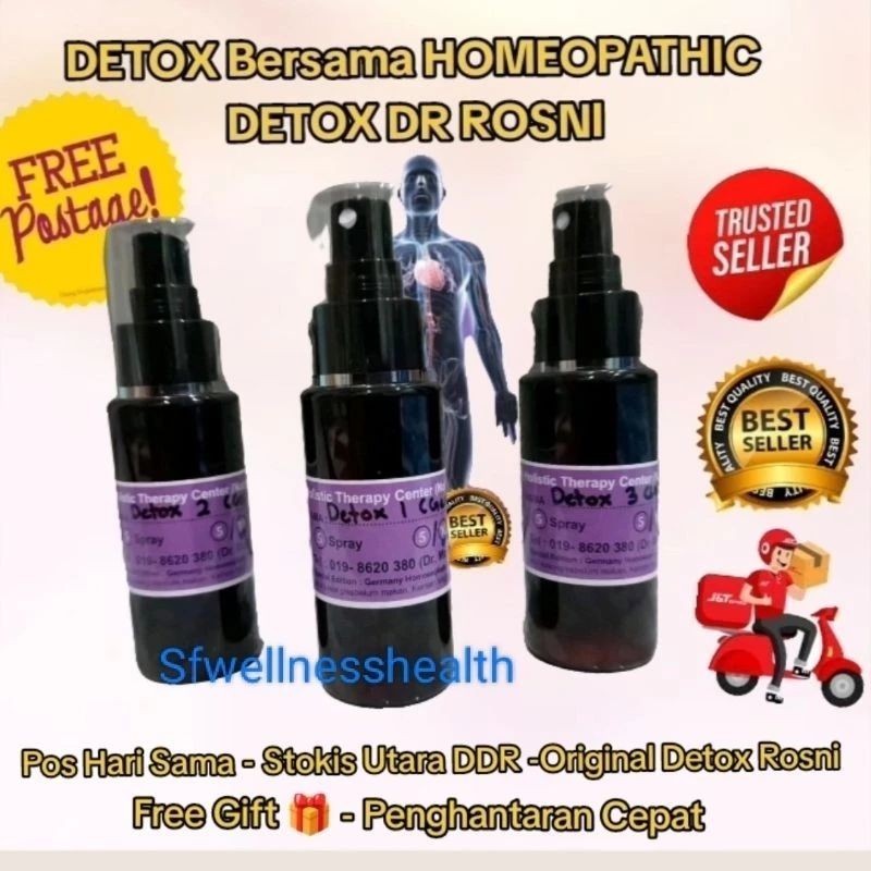 Detox Prof Dr Mohd Rosni 3 botol Homeopathic Membantu Merawat Lenguh ...