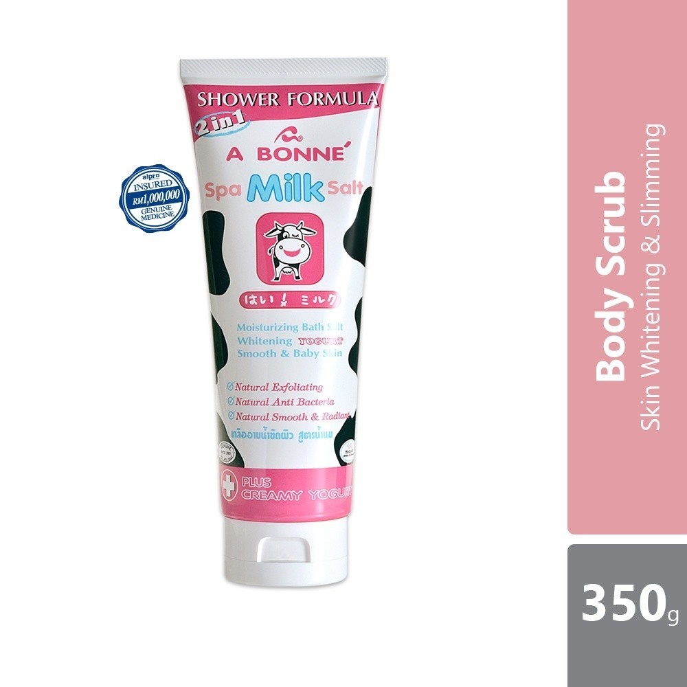 A Bonne Spa Milk Salt Creamy Yogurt Shower Formula Body Scrub 350g ...