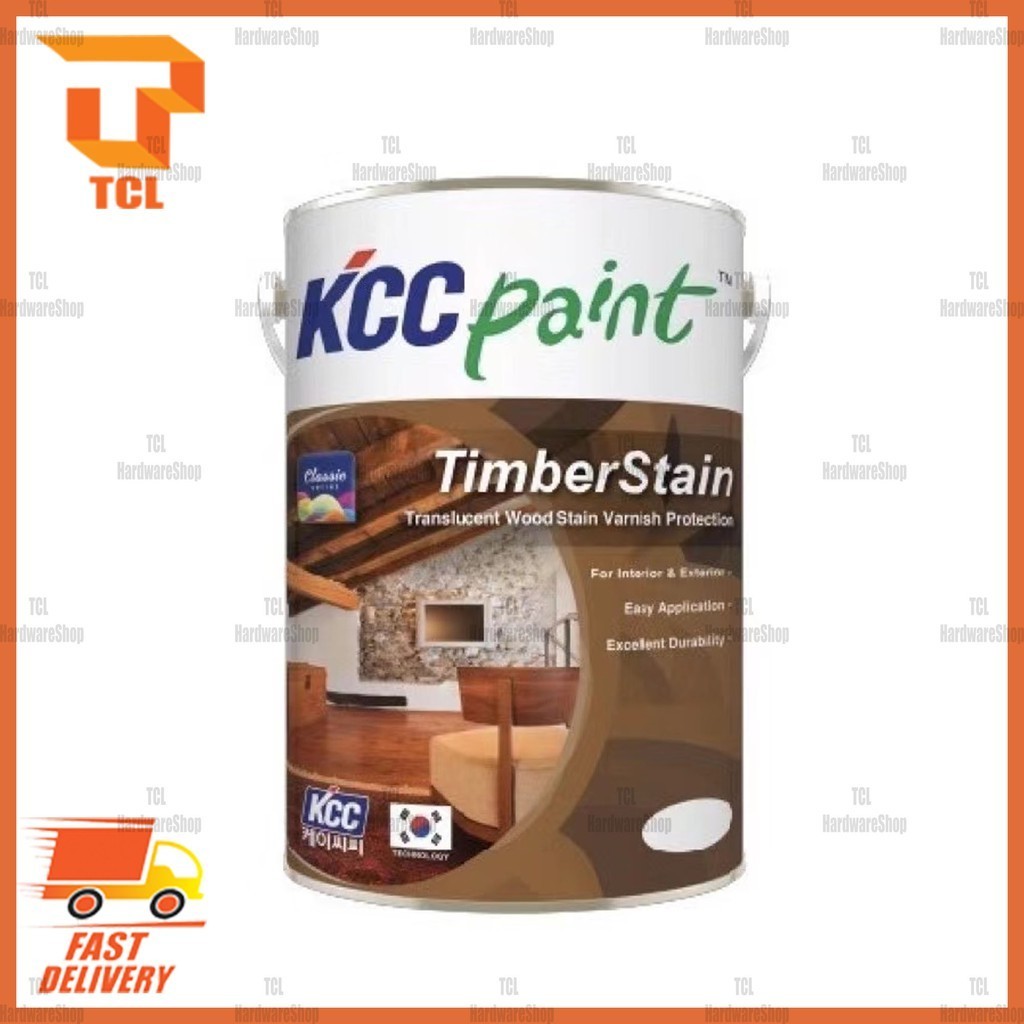 5L KCC KOREA Timber Stain Cat Kayu | Shopee Malaysia