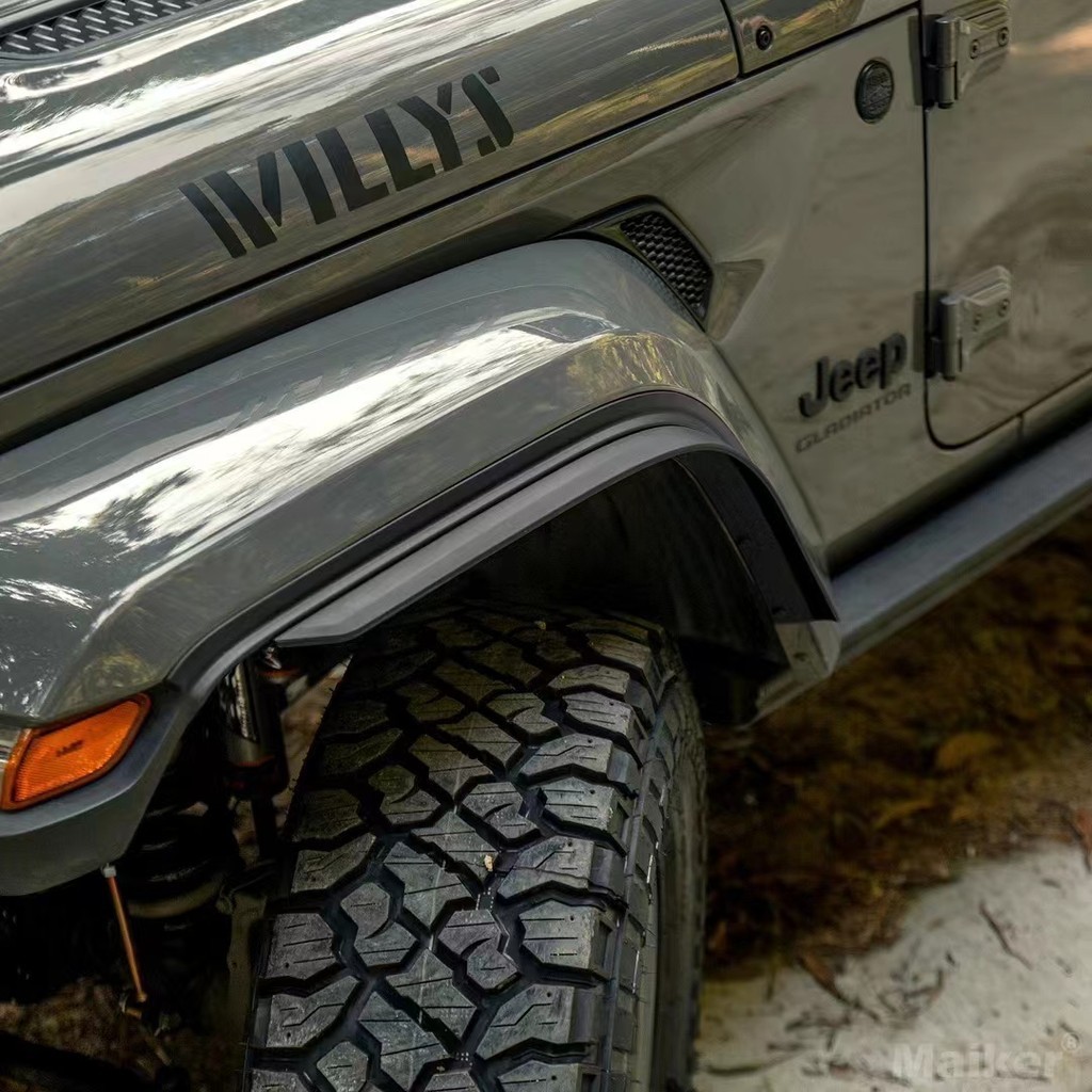 4x4 New Design Fender Flare Extensions Trim With Rivet For Jeep ...