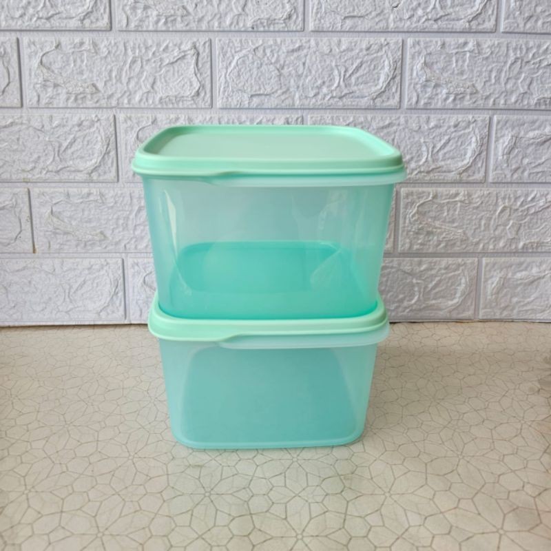 Tupperware Smart Saver Square 2 PC - 2.5L (Turquoise) | Shopee Malaysia