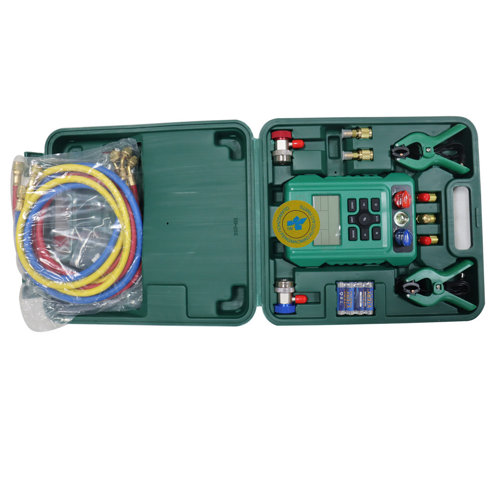 Refrigeration Digital Manifold Gauge Meter Refrigerant Inspection HVAC ...
