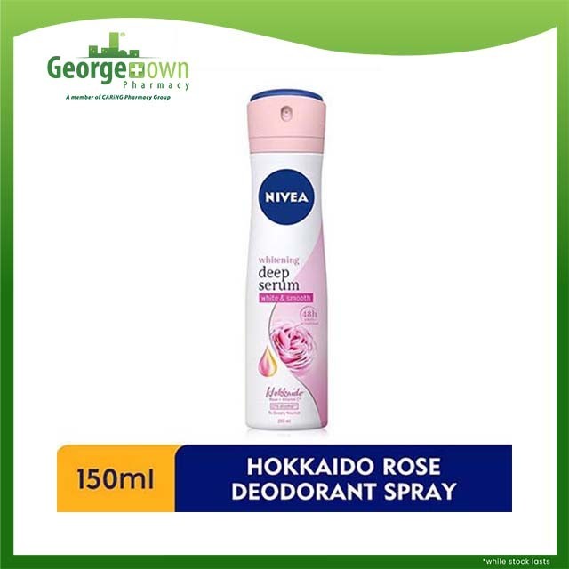 NIVEA DEODORANT WHITENING DEEP SERUM WHITE & SMOOTH HOKKAIDO ROSE ...