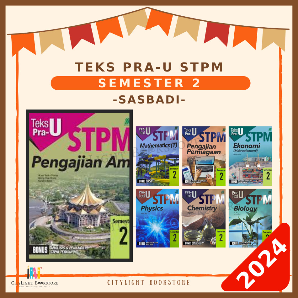 [CITYLIGHT] Buku Rujukan 2024: Teks Pra - U STPM Semester 2 - Sasbadi | Shopee Malaysia