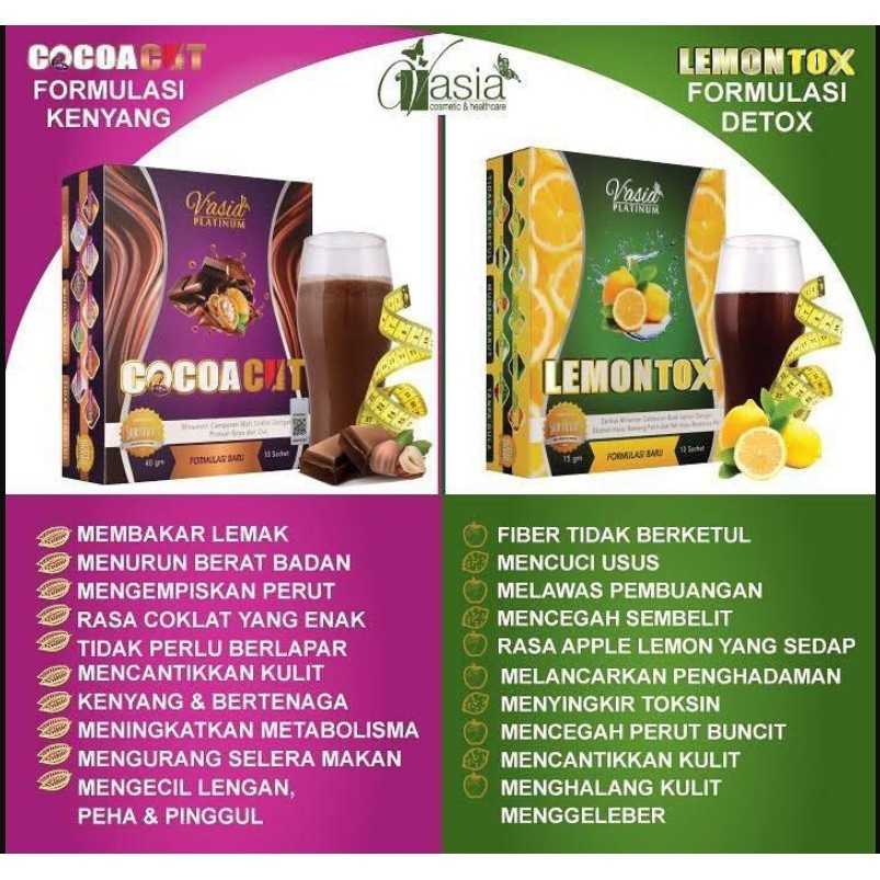 ORIGINAL V'Asia Lemon Tox (10sachets) & COCOA CUT (10s X 20g) & LIME ...