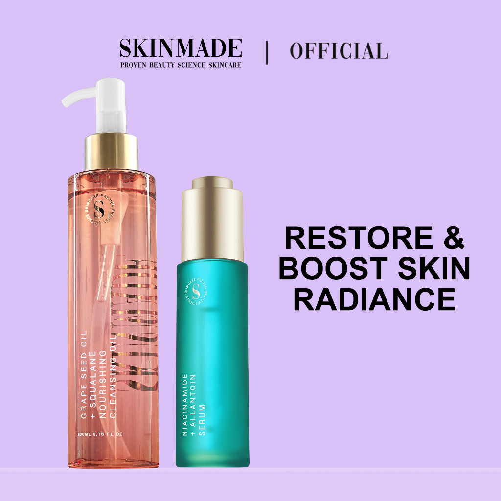 SKINMADE Restore & Boost Skin Radiance Grape Seed Cleansing Oil ...