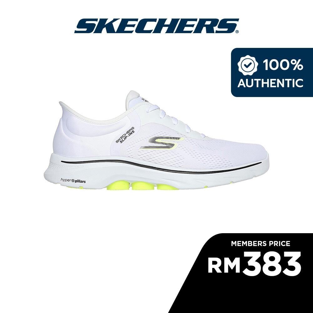 Skechers Men Slip-Ins GOwalk 7 Walking Shoes - 216550-WBKL | Shopee ...