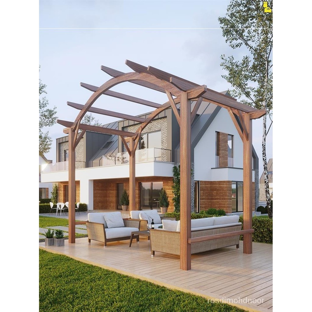 HY-6/Antiseptic Wood Arch Flower Stand Grape Rack Courtyard Outdoor ...