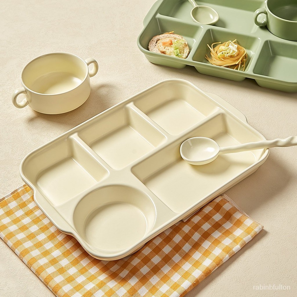 HY-6/Ceramic Plate Compartment Adult Food Dispatch Disk Household Fat ...