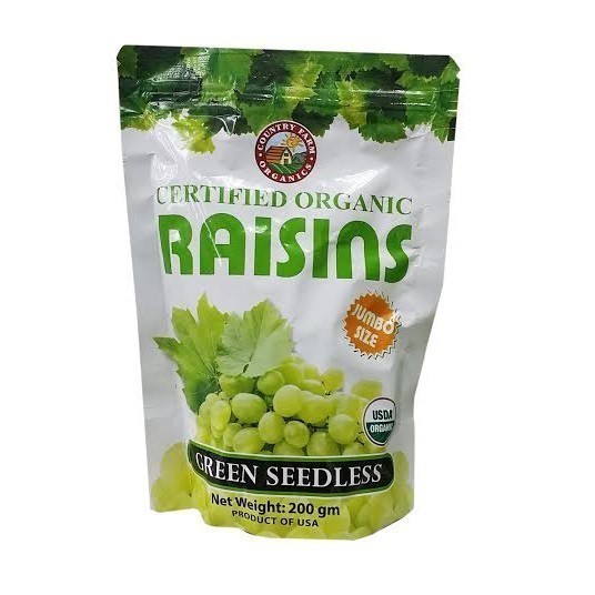 Country Farm Organic Green Seedless Raisins (200g) | Shopee Malaysia
