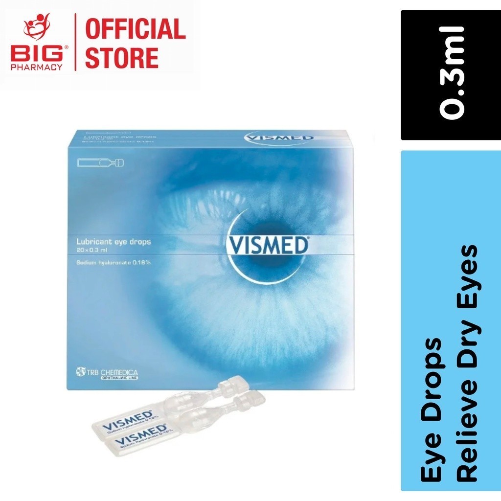 VISMED Lubricant Eye Drops (0.3ml x 20) | Shopee Malaysia