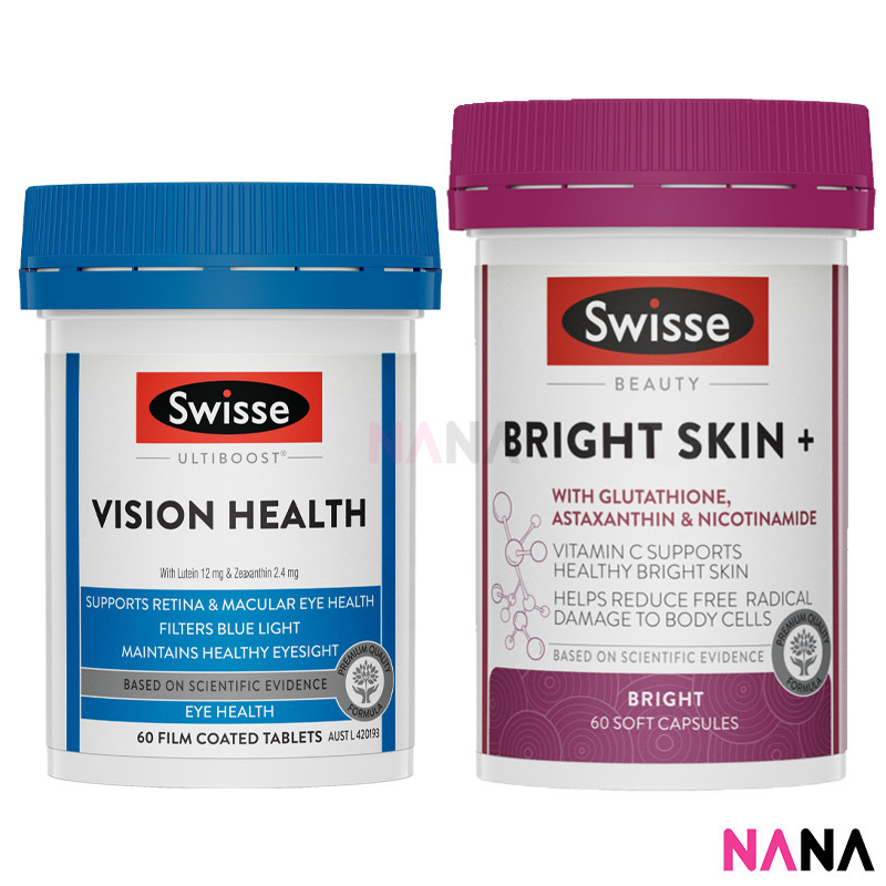SWISSE Double Bright Combo(Bright Skin+ & Vision Health) | Shopee Malaysia