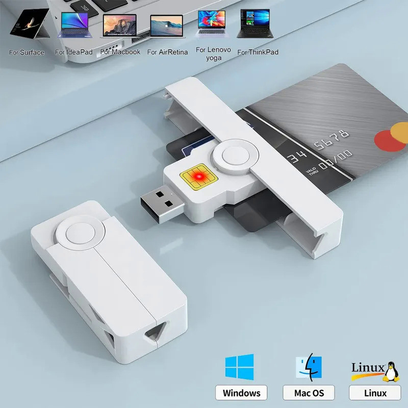 Newly launched Portable Smart Card Reader USB mon Access CAC ATM Card ...
