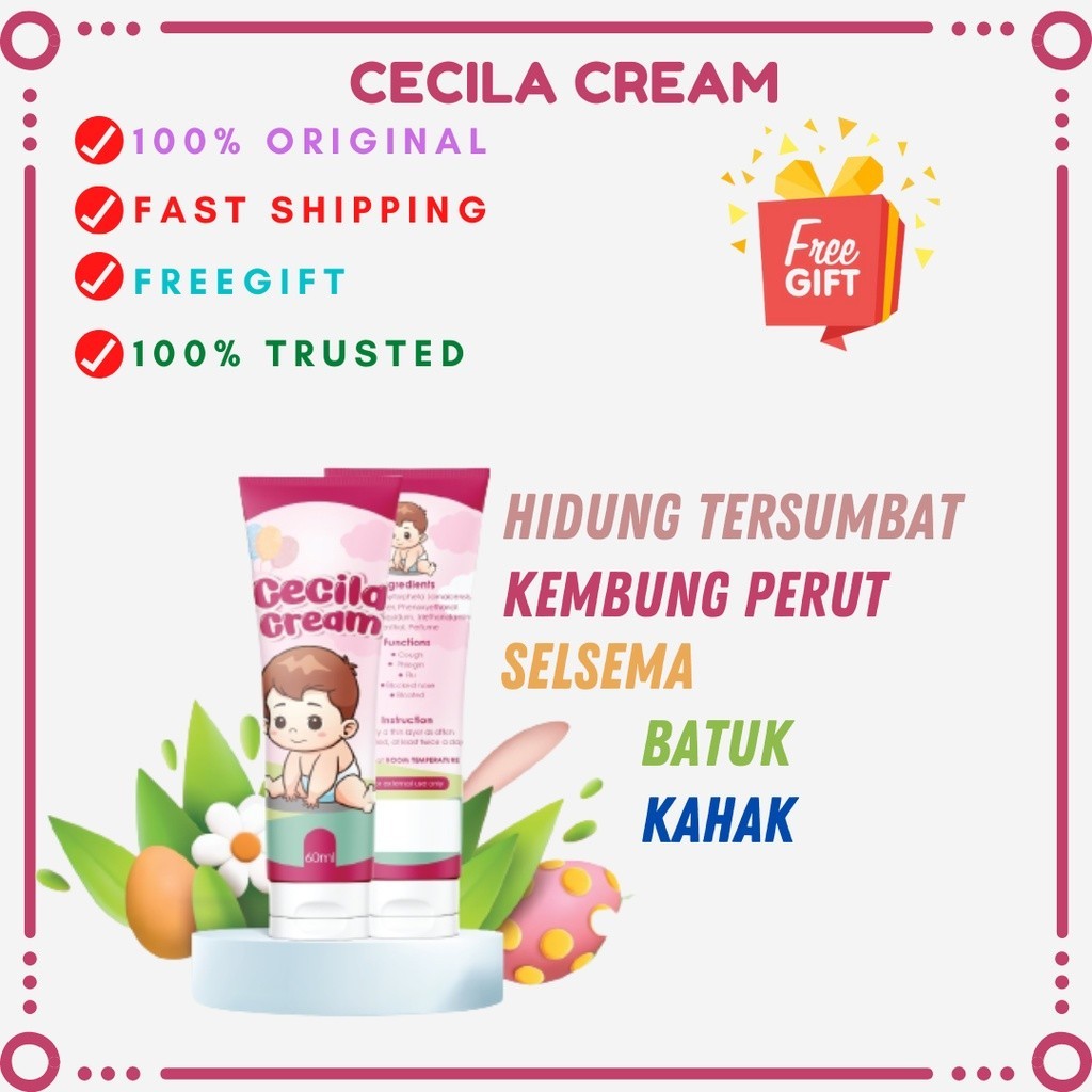 [ORIGINAL HQ] Cecila Cream Herba Baby Untuk Selsema Batuk krim selsema ...