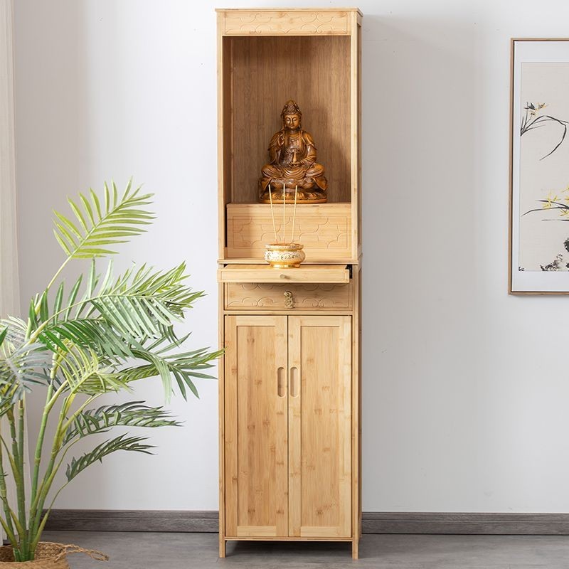 Shrine Cabinet for Living Room Worship Altar Stand with Drawer for ...