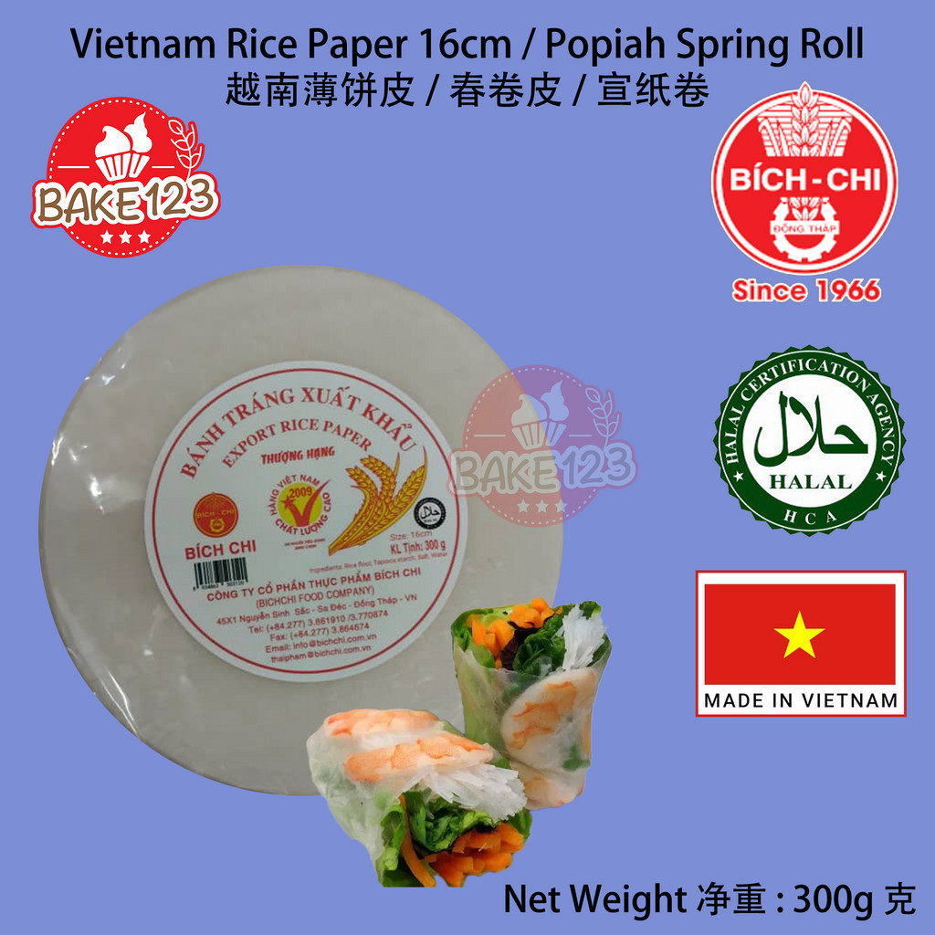 Bich Chi Vietnam Rice Paper 16cm 300g / Sping Roll Kulit Popiah 越南 薄饼皮 ...