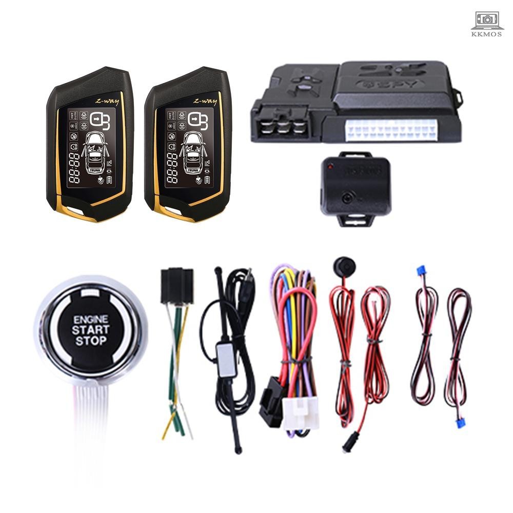 Car Anti-Theft Alarm Remote Starter System PKE Keyless Entry BT Remote ...