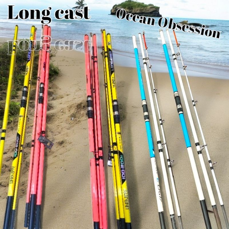 Joran pantai 14 kaki Surf Rod pantai pancing pantai Spinning. | Shopee ...