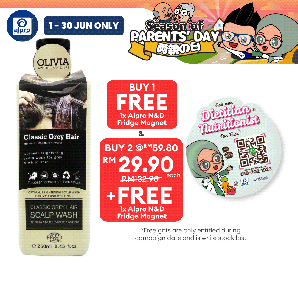 Alpro Pharmacy Exclusive - Olivia Classic Grey Hair Scalp Wash Shampoo ...