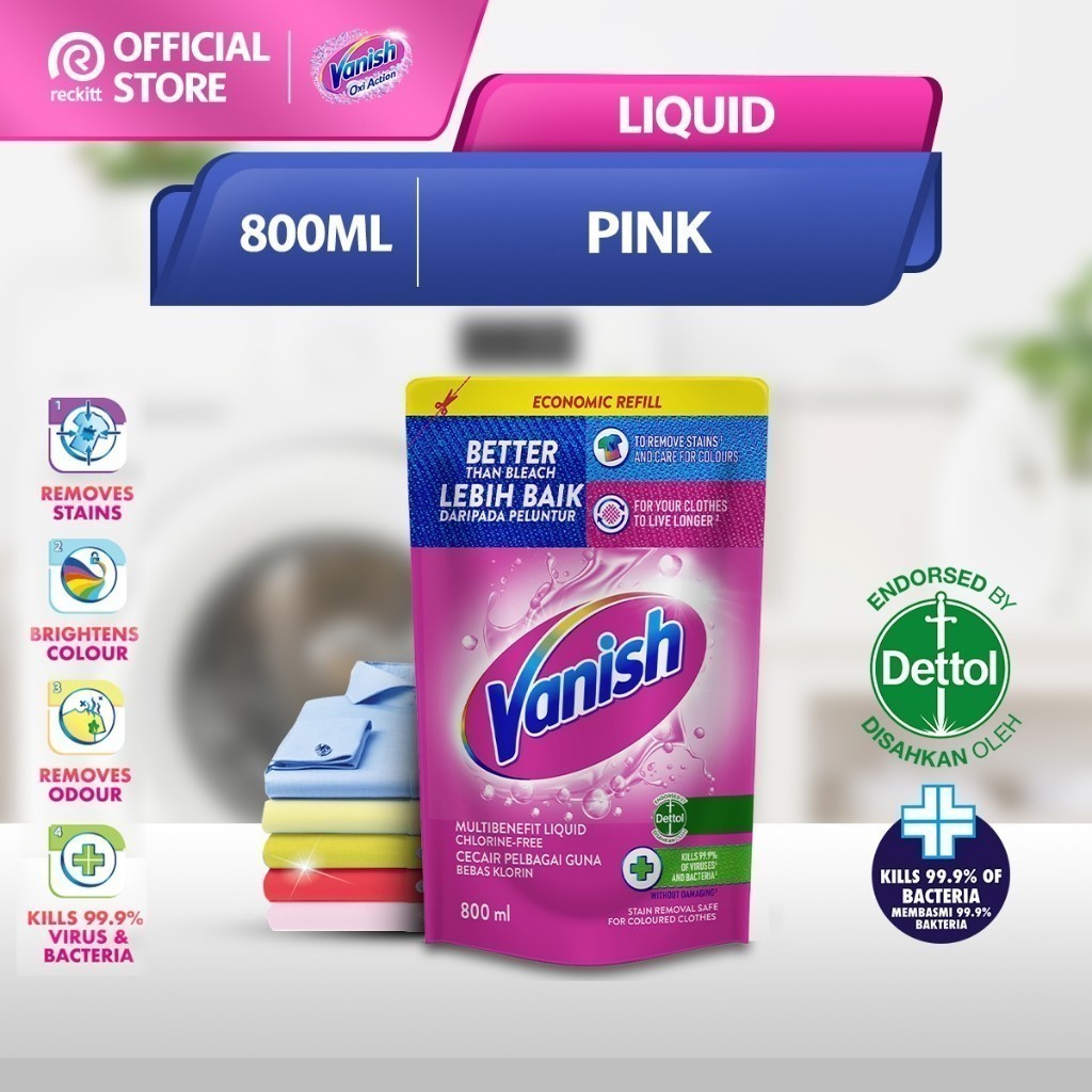 Vanish Liquid Detergent Pink Laundry Booster 800ml | Shopee Malaysia
