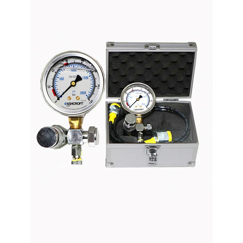 Gun head nitrogen pressure inflatable meter hydraulic pressure gauge ...