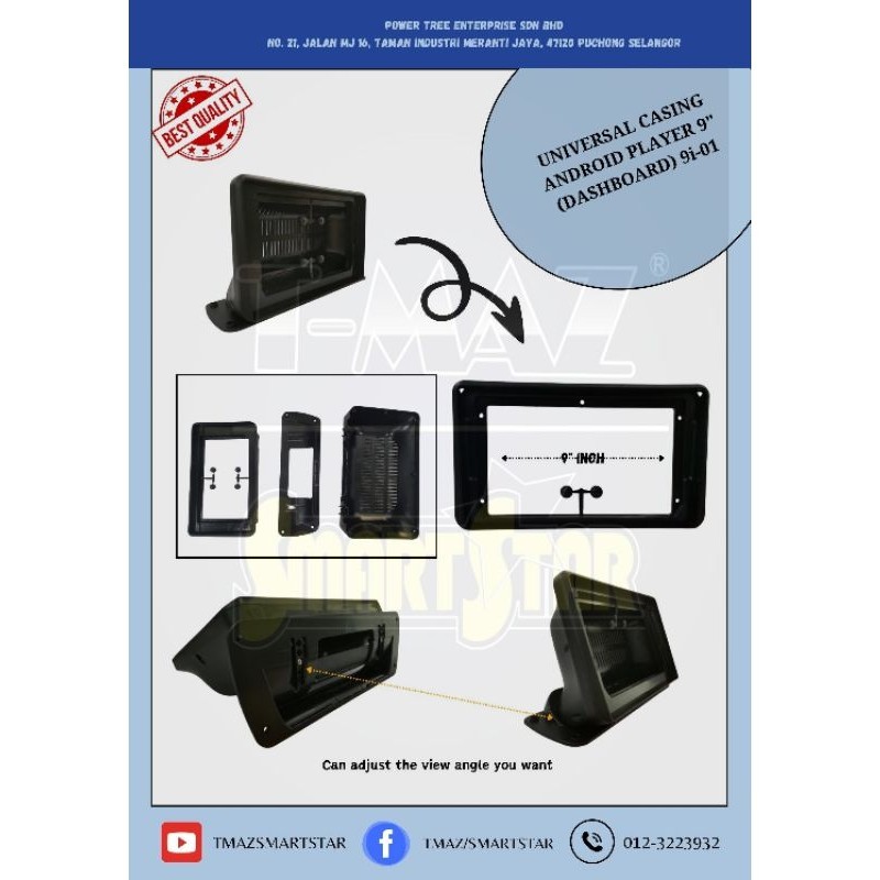 Universal Casing Android Player 9inch Dashboard (9i-01) | Shopee Malaysia