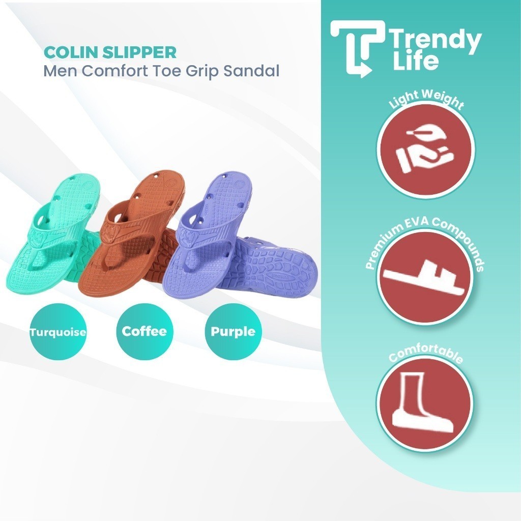 Men Slippers Comfy Toe Grip Sandal Hype Sandal | Shopee Malaysia