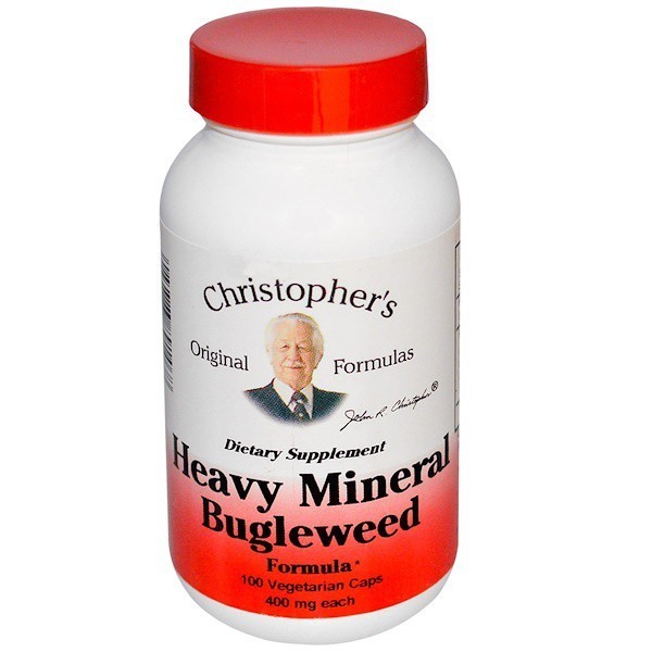 Christopher's Original Formulas, Heavy Mineral Bugleweed Formula, 400 mg, 100 Vegetarian Caps ...