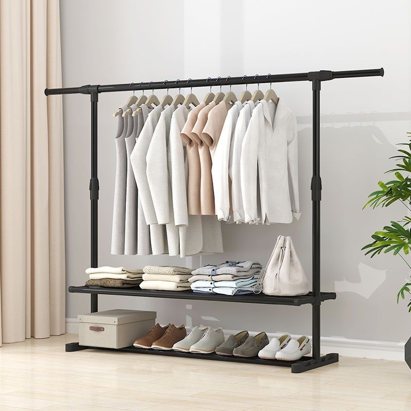 JY-H/Simple Clothes Hanger Floor Folding Bedroom Single Rod Indoor ...