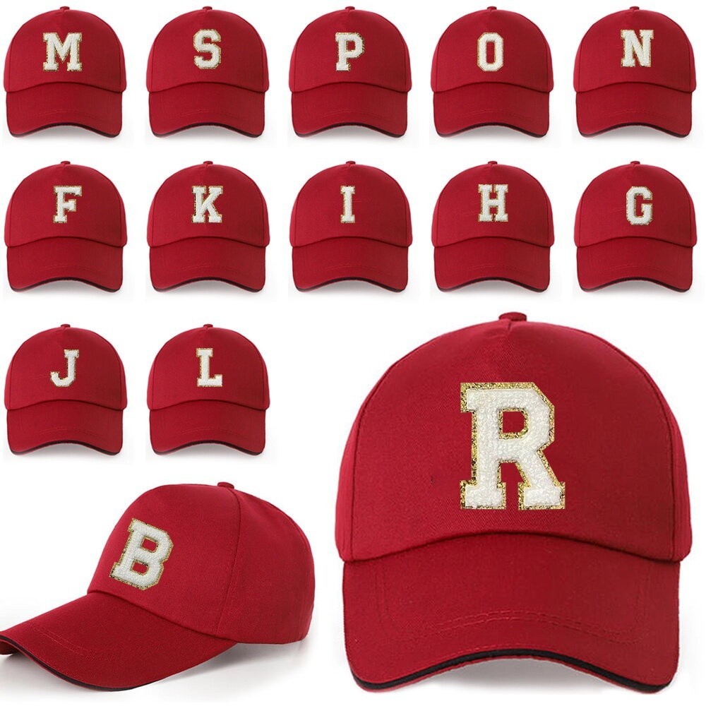 Embroidery label Baseball Cap for Women Men Red Cotton Hats Outdoor ...