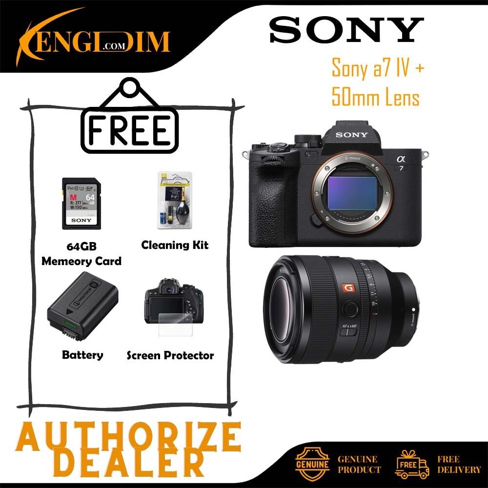 Sony Alpha a7 IV a7IV a7iv Mirrorless Digital Camera with Sony FE 50mm ...