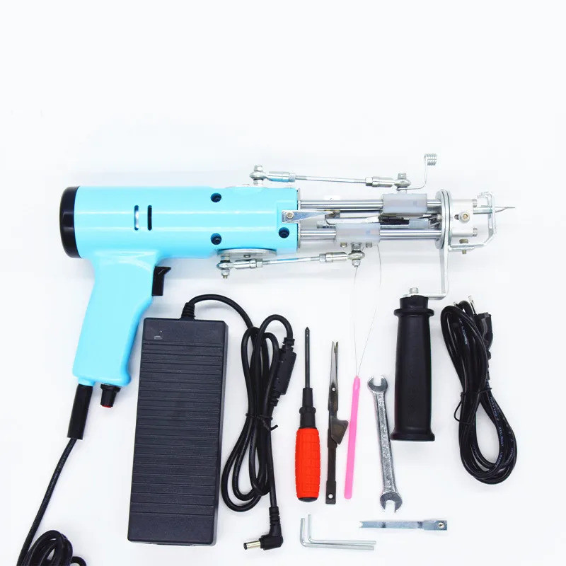 2 In 1 Electric Carpet Tufting Gun Loop Pile Cut Pile Starter Kit Hand ...