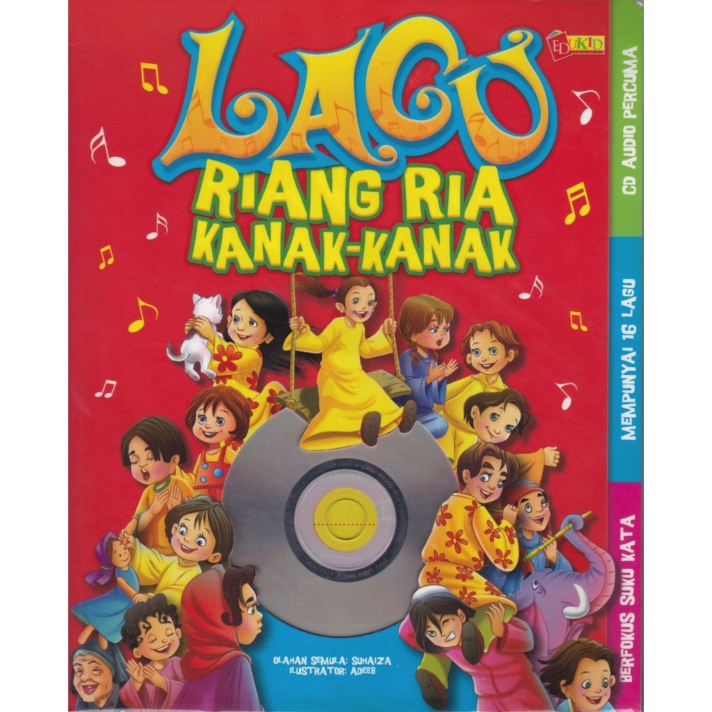 Edukid: Lagu Riang Ria Kanak Kanak (Dengan CD) 9789673640959 | Shopee ...