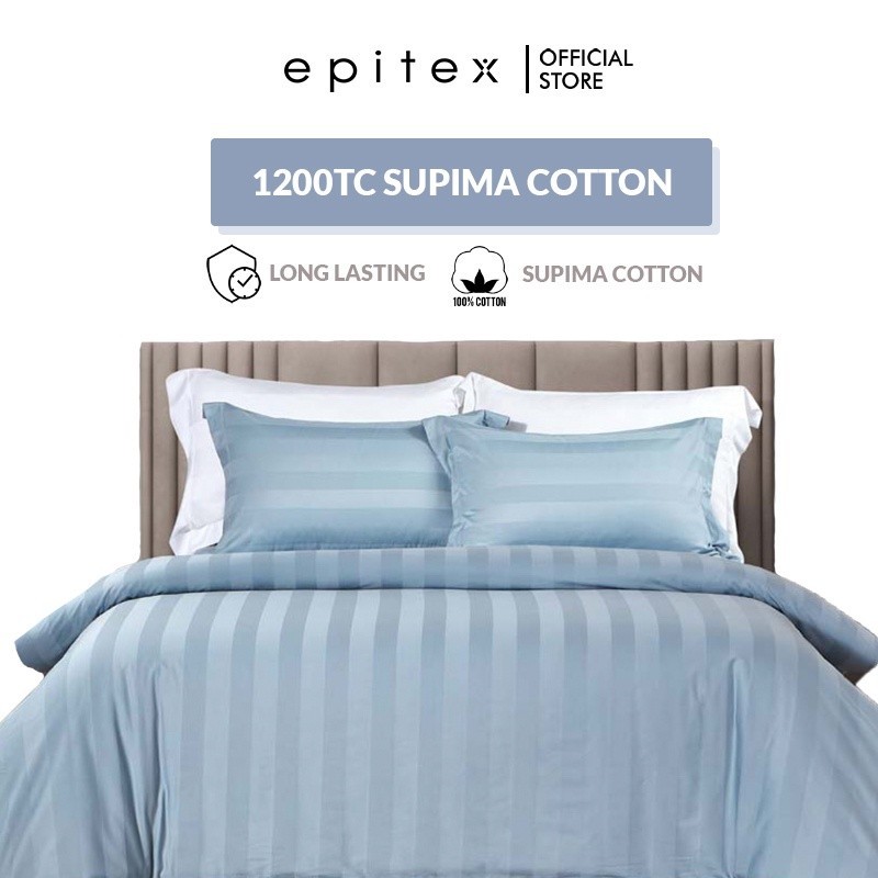 Epitex (w/o Quilt Cover) 1200TC Supima Cotton Bedsheet | Supima Cotton ...