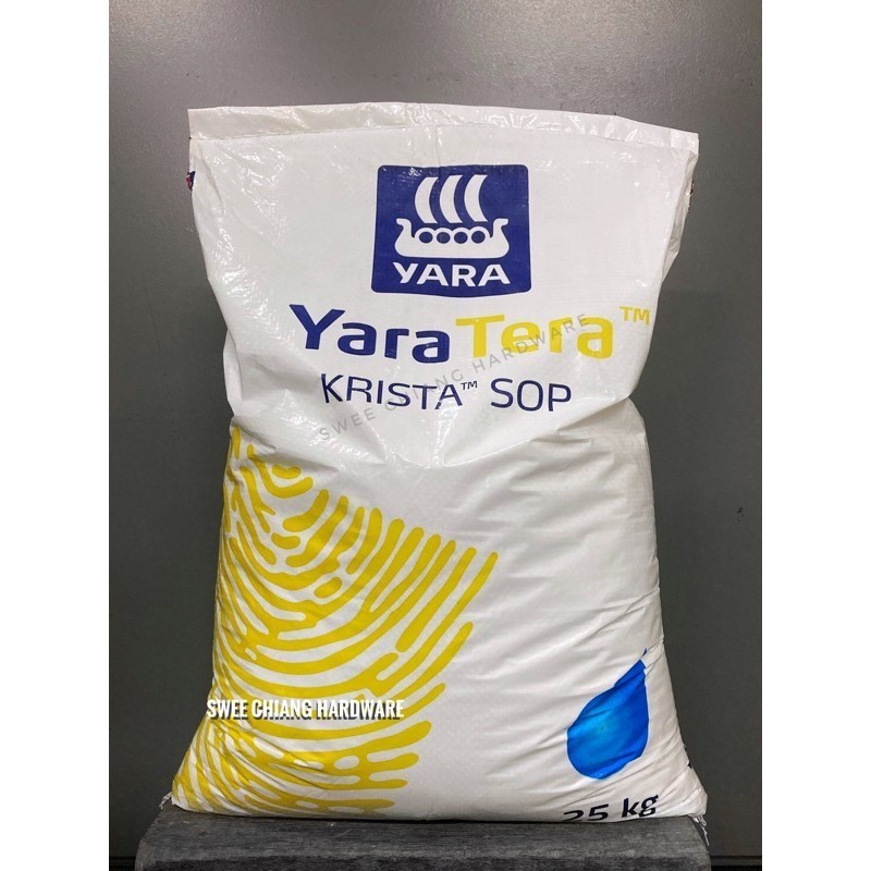 YaraTera KRISTA SOP 25kg Water Soluble Potassium Sulphate Fertilizer ...