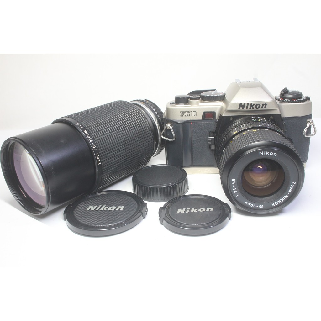 Nikon FE10 Film Camera + Nikkor 35-70mm F/3.5-4.8 + 70-210mm F/4 Lens ...