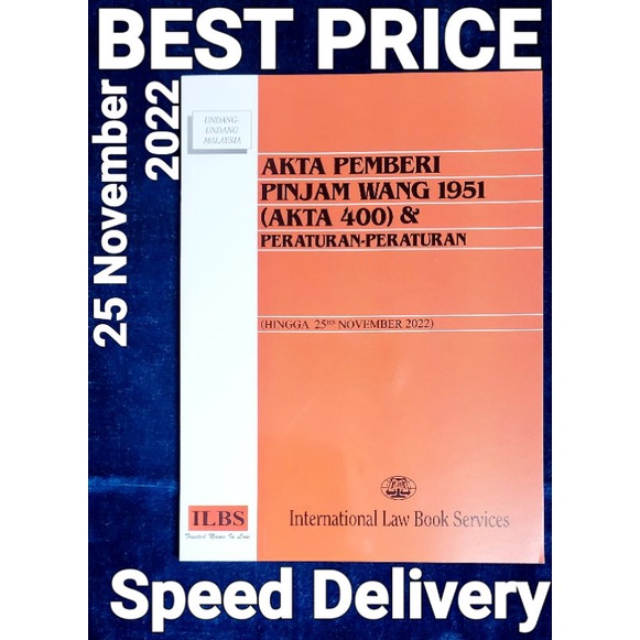 AKTA PEMBERI PINJAM WANG 1951(AKTA 400) | Shopee Malaysia