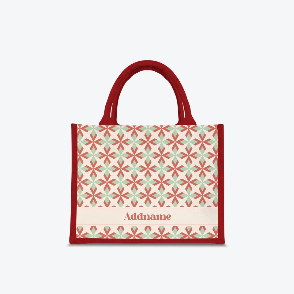 FAMSY Best Gift Custom Tote Jute Canvas Bag, Free Add Name Full Print ...
