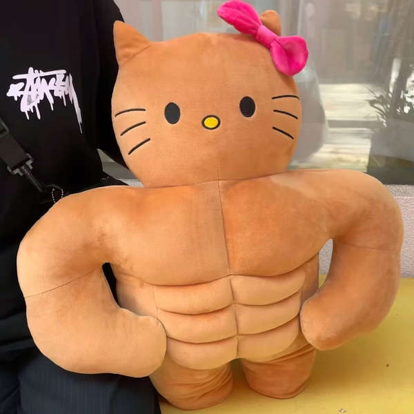 Funny Muscle Hello Kitty hellokitty Doll Black Skin Hello Kitty Doll kt ...