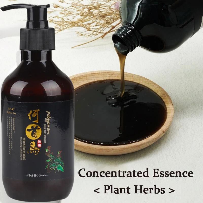 Polygonum Multiflorum Shampoo Herbal White To Black Treatment Hair Care ...