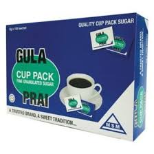 GULA PRAI CUP PACK FINE GRANULATED SUGAR 100 SACHET x 5G GULA SACHET ...