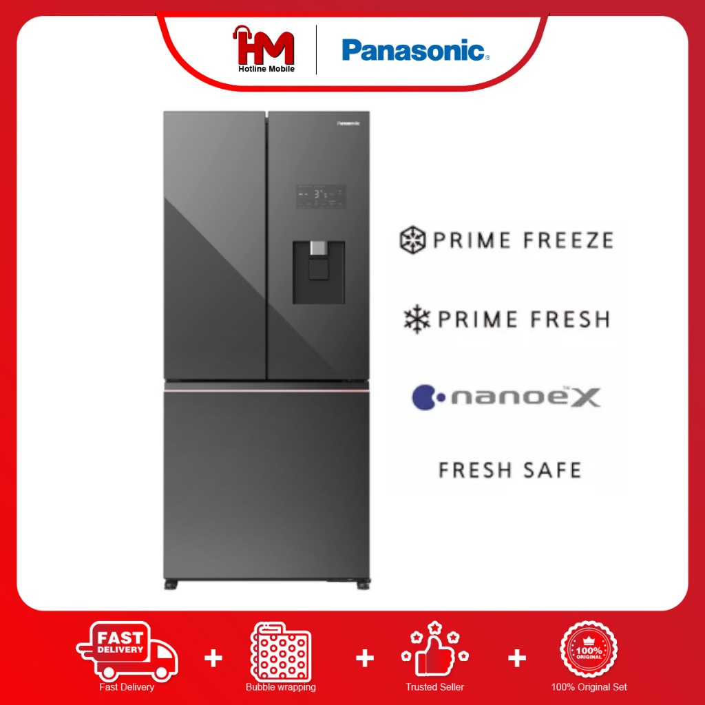 Panasonic NR-CW530XMMM 495L Prime+ Edition Premium 3 Doors Refrigerator ...