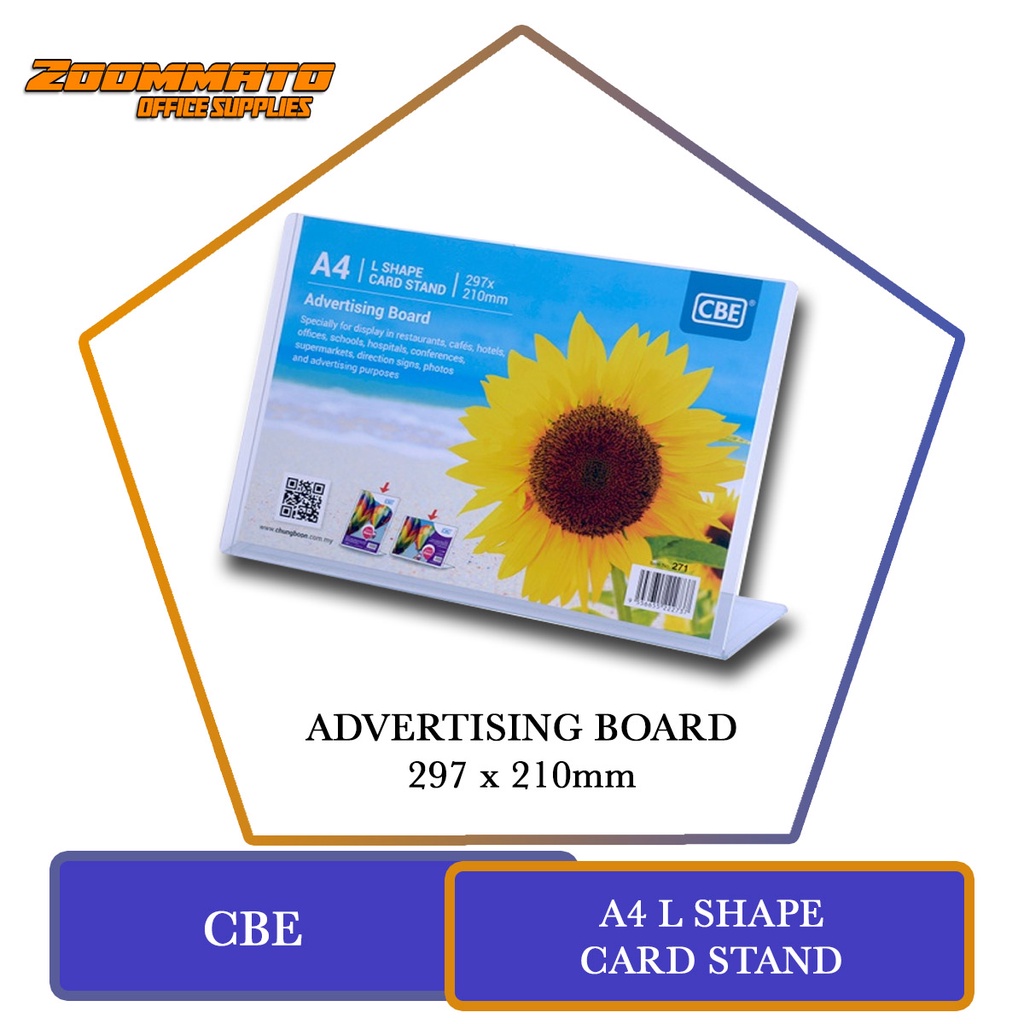 CBE A4 L SHAPE CARD STAND 271 (297x210mm) | Shopee Malaysia