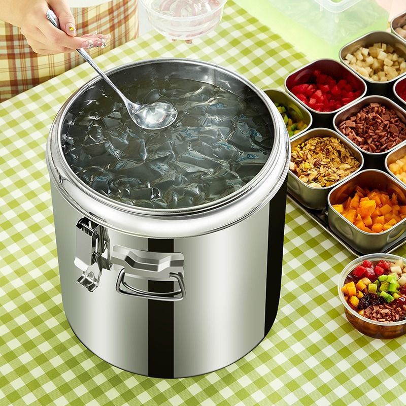 HY& 304Stainless Steel Insulated Barrel Commercial Stall Milk Tea ...