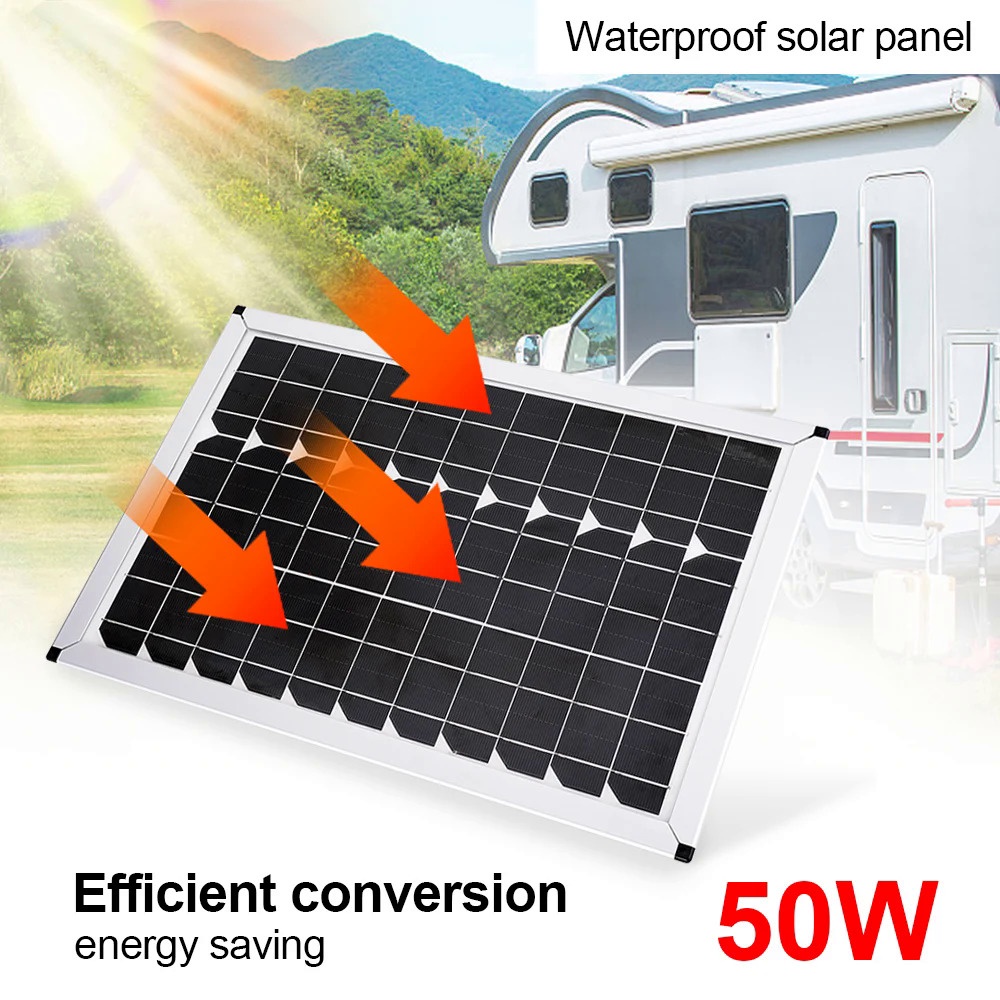12V 50W Solar Panel complete Power Plant Photovoltaic solar panels ...
