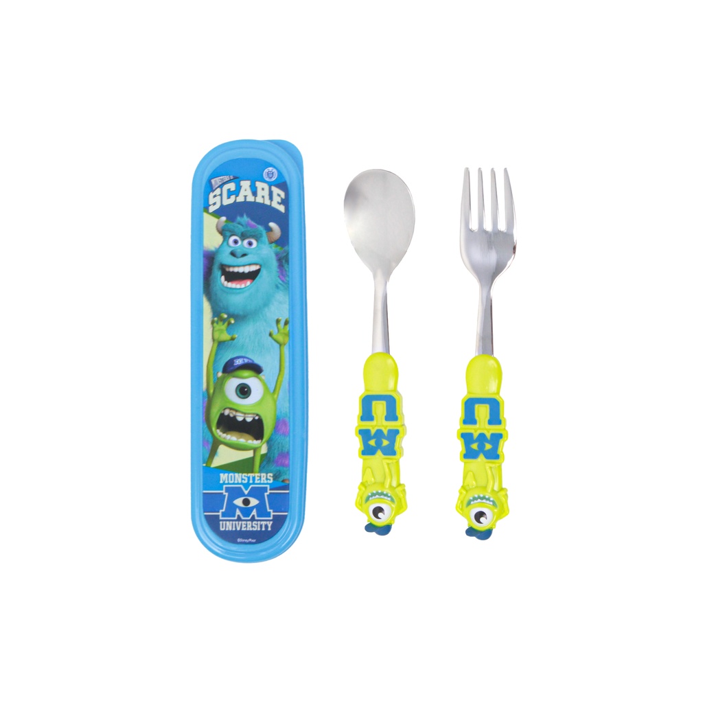 Disney Pixar Monster University Children Fork & Spoon Stainless Steel ...